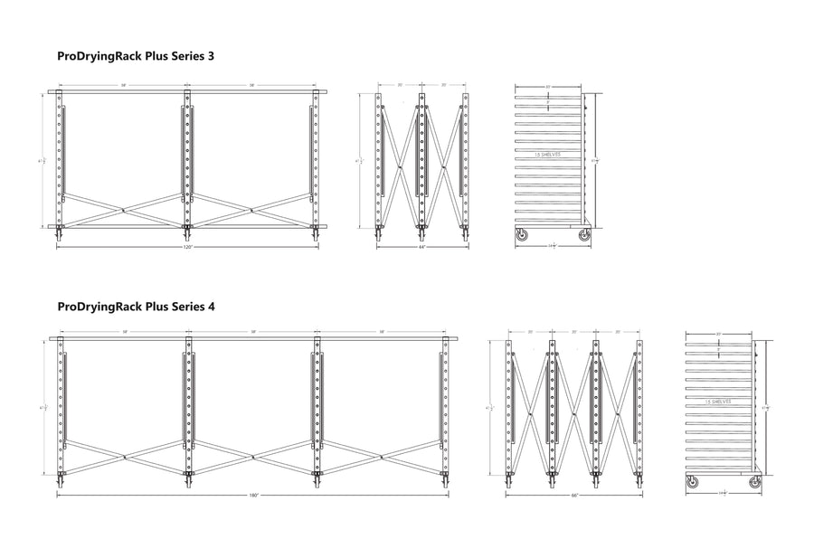 The PaintLine | ProDryingRack EX Plus, Expandable Cabinet Drying Racks