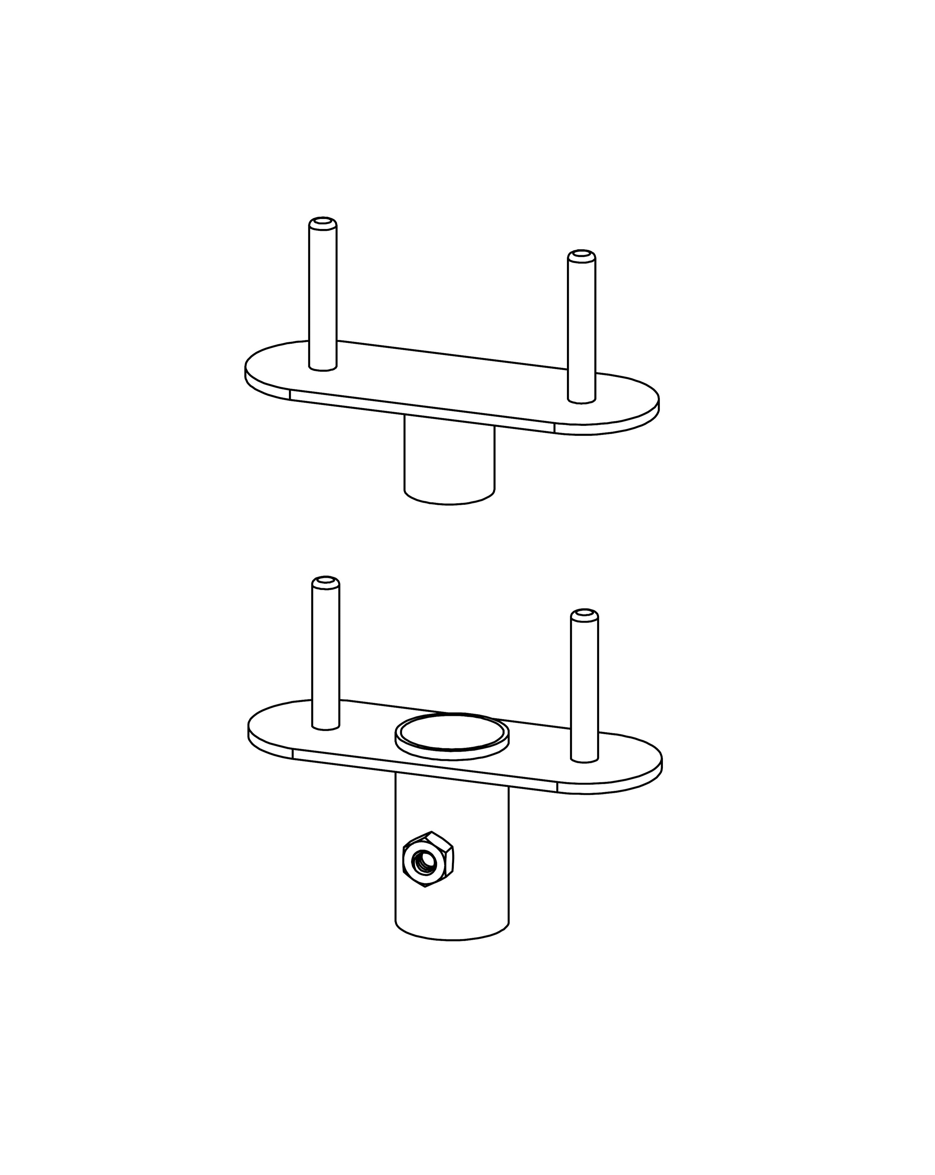 PaintLine PSDR 2nd Tier Connectors | Vertical Cabinet Painting Series