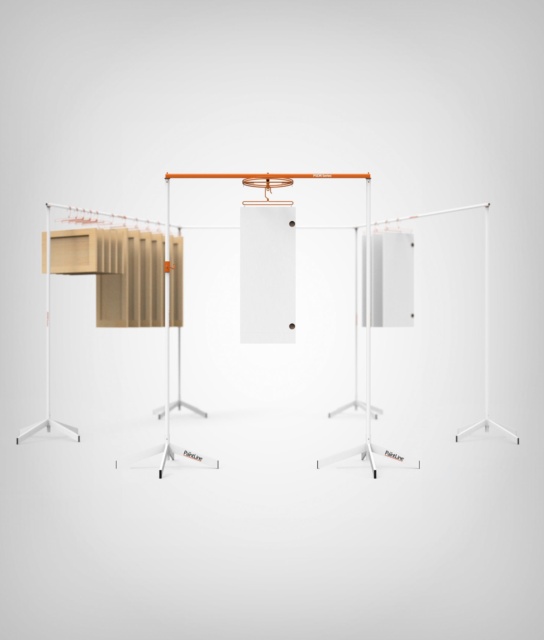 The PaintLine ProDryingRack SD (PSDR) Vertical Cabinet Door System
