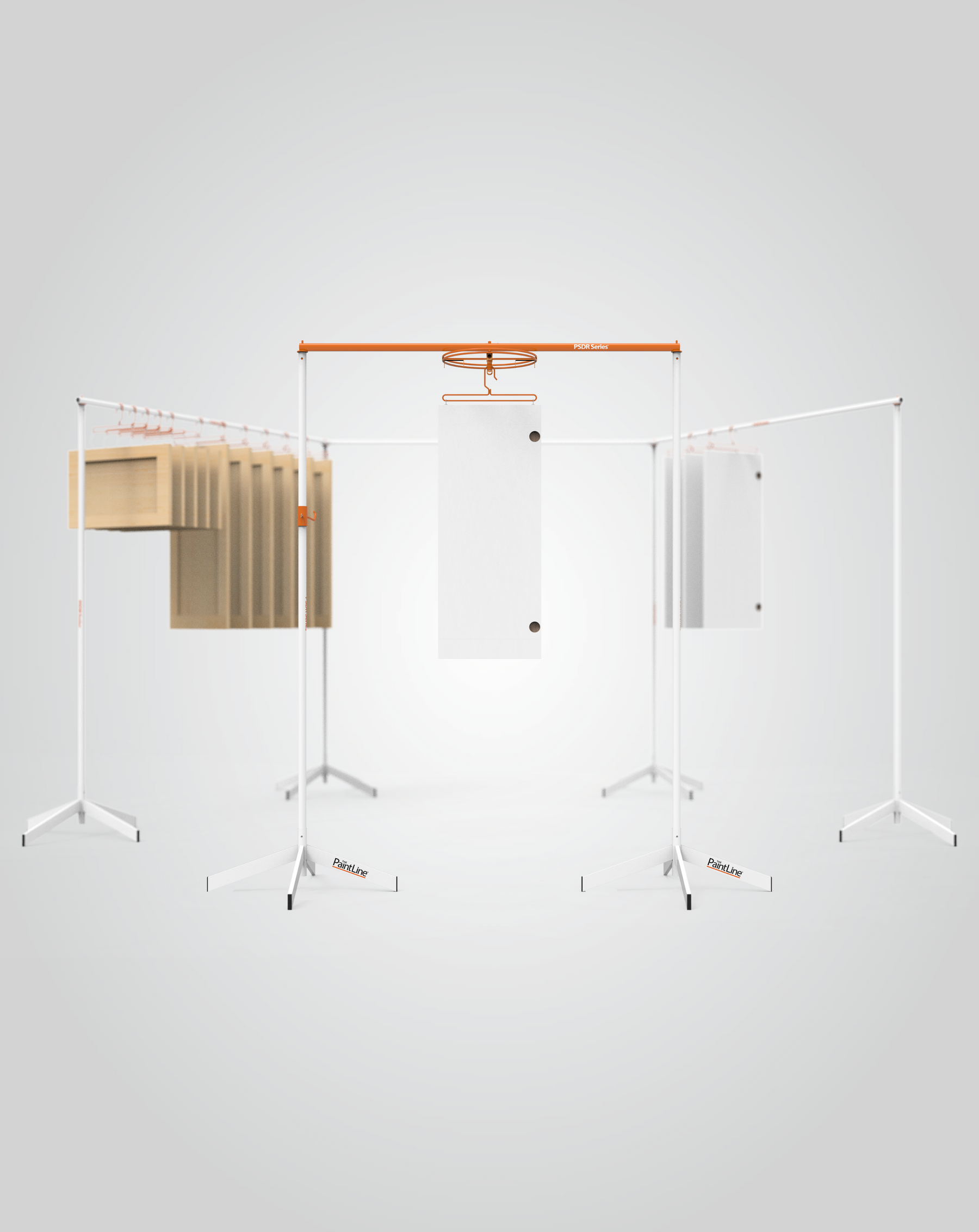 The PaintLine ProDryingRack SD (PSDR) Vertical Cabinet Door System