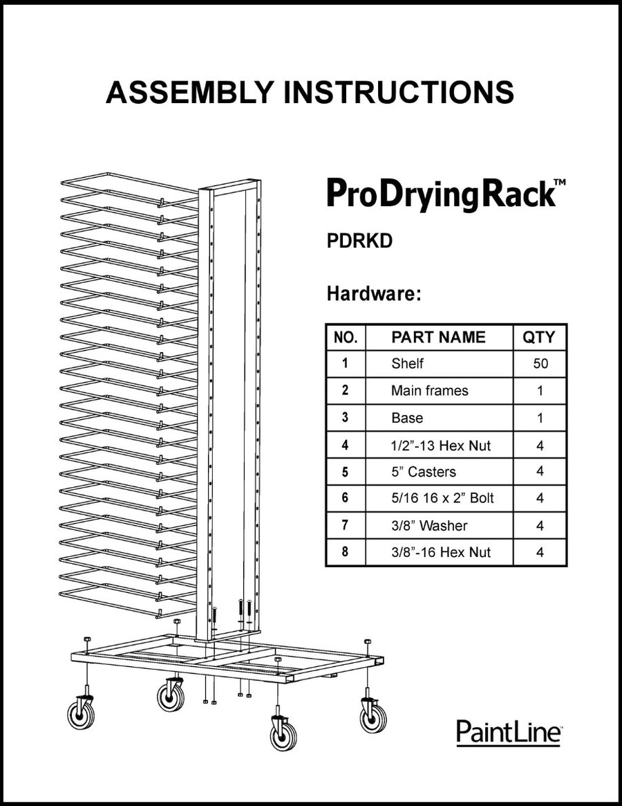 The PaintLine ProDryingRack KD | 50 Shelf Cabinet Door Drying Rack