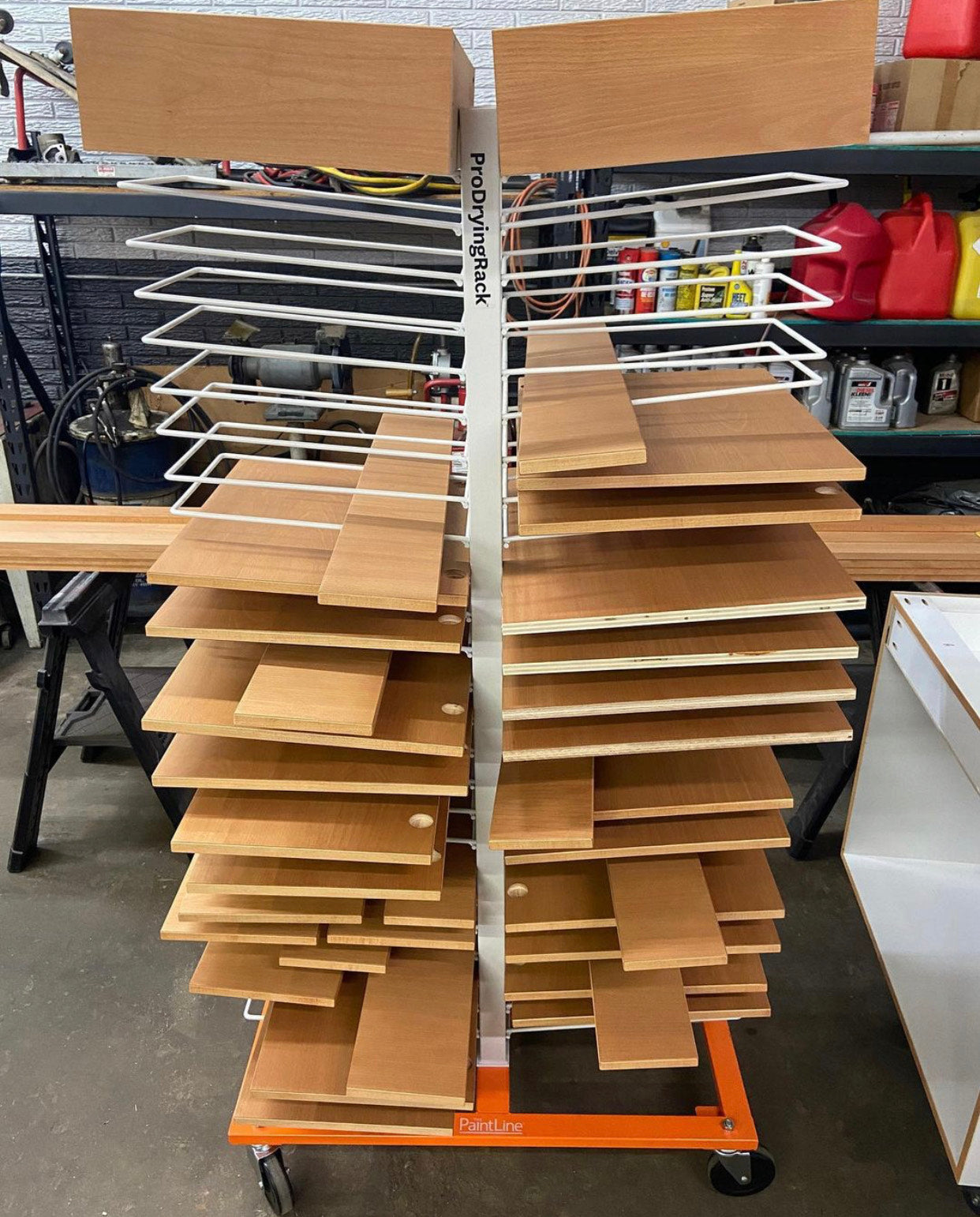 The PaintLine ProDryingRack KD | 50 Shelf Cabinet Door Drying Rack